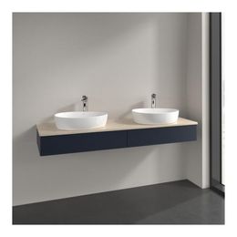 Villeroy & Boch Villeroy und Boch Antao Waschtisch-Unterschrank K17153HG 160x19x50cm, Hahnlochbohrung, Waschbeckenplattenfarbe botticino, midnight blue matt lacquer