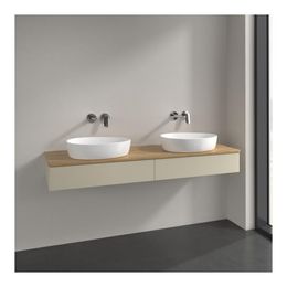 Villeroy & Boch Villeroy und Boch Antao Waschtisch-Unterschrank K17011HJ 160x19x50cm, Waschtischplattenfarbe honey oak, silk grey matt lacquer