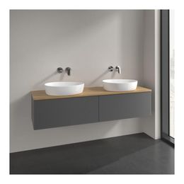 Villeroy & Boch Villeroy und Boch Antao Waschtisch-Unterschrank K39111GK 160x36x50cm, Waschbeckenplattenfarbe honey oak, anthracite matt lacquer