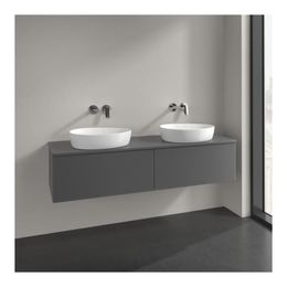 Villeroy & Boch Villeroy und Boch Antao Waschtisch-Unterschrank L39110GK 160x36x50cm, Waschbeckenplattenfarbe Lack, anthracite matt lacquer, Mit Beleuchtung