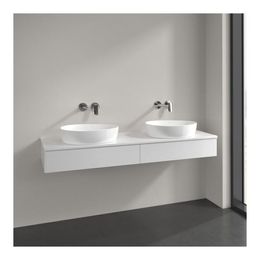 Villeroy & Boch Villeroy und Boch Antao Waschtisch-Unterschrank K17150GF 160x19x50cm, Hahnlochbohrung, Waschbeckenplattenfarbe Lack, glossy white lacquer