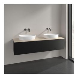Villeroy & Boch Villeroy und Boch Antao Waschtisch-Unterschrank K39013PD 160x36x50cm, Waschbeckenplattenfarbe botticino, black matt lacquer