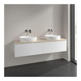 Villeroy & Boch Villeroy und Boch Antao Waschtisch-Unterschrank L39113MT 160x36x50cm, Waschbeckenplattenfarbe botticino, white matt lacquer, Mit Beleuchtung