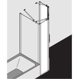 Kermi Pega F&uuml;nfeck-Duschkabine PEF4309020VAK 90x90x200cm, silber hochglanz, ESG klar