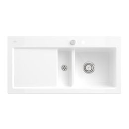 Villeroy & Boch Villeroy & Boch Subway 60 Einbausp&uuml;le 671202R1 rechts, mit Ablaufgarnitur und Exzenterbet&auml;tigung, 1000 x 510 mm, wei&szlig; alpin