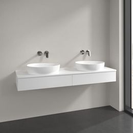 Villeroy & Boch Villeroy und Boch Antao Waschtisch-Unterschrank K17050MT 160x19x50cm, Hahnlochbohrung, Waschbeckenplattenfarbe Lack, white matt lacquer