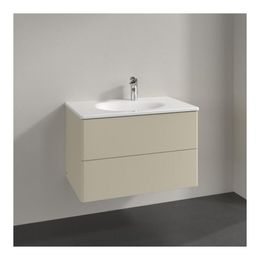 Villeroy & Boch Villeroy und Boch Antao Waschtisch-Unterschrank L04000HJ 78,8x50,4x49,6cm, ohne Frontstruktur, silk grey matt lacquer, Mit Beleuchtung