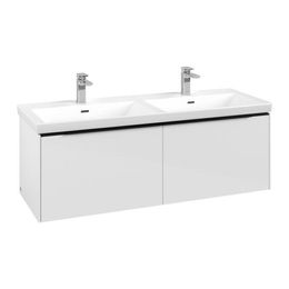 Villeroy & Boch Villeroy und Boch Subway 3.0 Waschtisch-Unterschrank C56701VE 127,2x42,9x47,8cm, ohne LED/Griff Volcano black, brilliant white