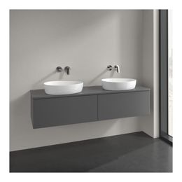Villeroy & Boch Villeroy und Boch Antao Waschtisch-Unterschrank L39010GK 160x36x50cm, Waschbeckenplattenfarbe Lack, anthracite matt lacquer, Mit Beleuchtung