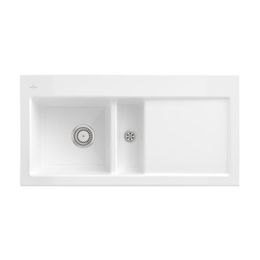 Villeroy & Boch Villeroy und Boch Subway 60 Einbausp&uuml;le 677000KG Sp&uuml;lbecken links, 1000 x 510 mm, snow white CeramicPlus