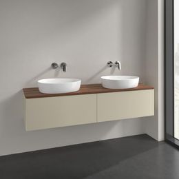 Villeroy & Boch Villeroy und Boch Antao Waschtisch-Unterschrank K39012HJ 160x36x50cm, Waschbeckenplattenfarbe warm walnut, silk grey matt lacquer