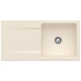 Villeroy & Boch Villeroy & Boch Siluet Einbausp&uuml;le 333601FU mit Ablaufgarnitur und Handbet&auml;tigung, Ivory