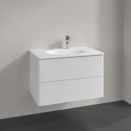 Villeroy & Boch Villeroy und Boch Antao Waschtisch-Unterschrank K04100GF 78,8x50,4x49,6cm, mit Frontstruktur, glossy white lacquer