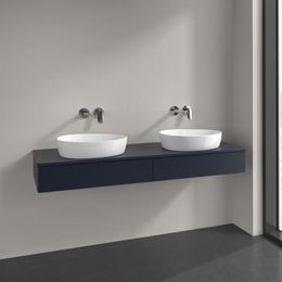 Villeroy & Boch Villeroy und Boch Antao Waschtisch-Unterschrank K17110HG 160x19x50cm, Waschbeckenplattenfarbe Lack, midnight blue matt lacquer