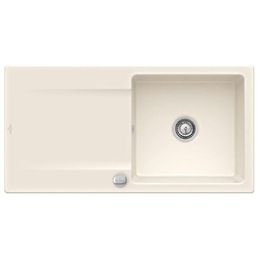 Villeroy & Boch Villeroy & Boch Siluet Einbausp&uuml;le 333602KR mit Ablaufgarnitur und Exzenterbet&auml;tigung, Crema