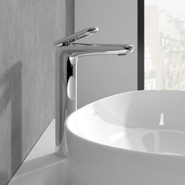 Villeroy & Boch Villeroy und Boch Antao Zweiloch-Waschtischarmatur TVW11100500061 erh&ouml;ht, mit Push-Open-Ablaufgarnitur, chrom