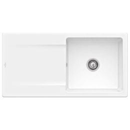 Villeroy & Boch Villeroy & Boch Siluet Einbausp&uuml;le 333601R1 mit Ablaufgarnitur und Handbet&auml;tigung, wei&szlig;