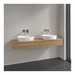 Villeroy & Boch Villeroy und Boch Antao Waschtisch-Unterschrank L17111HN 160x19x50cm, Waschbeckenplattenfarbe honey oak, honey oak, Mit Beleuchtung