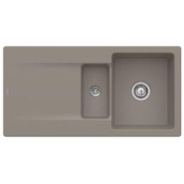 Villeroy & Boch Villeroy & Boch Siluet Einbausp&uuml;le 333702TR mit Ablaufgarnitur und Exzenterbet&auml;tigung, Timber