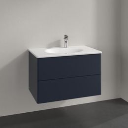 Villeroy & Boch Villeroy und Boch Antao Waschtisch-Unterschrank K04000HG 78,8x50,4x49,6cm, ohne Frontstruktur, midnight blue matt lacquer
