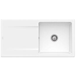 Villeroy & Boch Villeroy & Boch Siluet Einbausp&uuml;le 333601KG mit Ablaufgarnitur und Handbet&auml;tigung, Snow White
