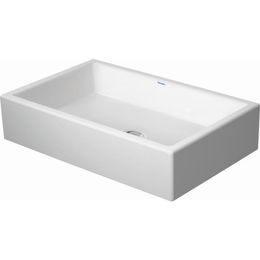 Duravit Vero Air Aufsatzbecken geschliffen 23516000001 ohne Hahnloch, Überlauf, Hahnlochbank, 60 x 38 cm, weiß WonderGliss