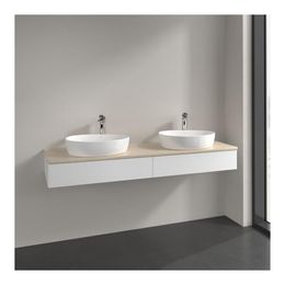 Villeroy & Boch Villeroy und Boch Antao Waschtisch-Unterschrank K17153MT 160x19x50cm, Hahnlochbohrung, Waschbeckenplattenfarbe botticino, white matt lacquer