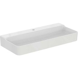 Ideal Standard Conca Waschtisch T3835MA mit Hahnloch, ohne &Uuml;berlauf, geschliffen, 1000 x 450 x 145 mm, wei&szlig; Ideal Plus