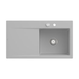 Villeroy & Boch Villeroy und Boch Subway Style 50 335102SM Becken rechts, 900 x 510 mm, Ablaufgarnitur mit Excenterbet&auml;tigung, Steam