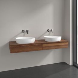 Villeroy & Boch Villeroy und Boch Antao Waschtisch-Unterschrank K17012HM 160x19x50cm, Waschtischplattenfarbe warm walnut, warm walnut