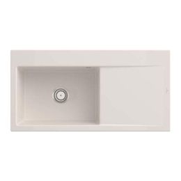 Villeroy & Boch Villeroy und Boch Subway Style 60 Einbauspüle 336201KR Becken links, Ablaufgarnitur mit Handbetätigung, 1000 x 510 mm, Crema
