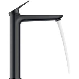Duravit XL Wave Waschtischarmatur WA1040002046 Ausladung 176mm, ohne Zugstangen-Ablaufgarnitur, schwarz matt