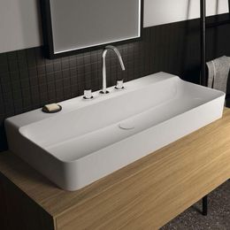 Ideal Standard Conca Waschtisch T383601 mit 3 Hahnl&ouml;chern, ohne &Uuml;berlauf, geschliffen, 1000 x 450 x 145 mm, wei&szlig;
