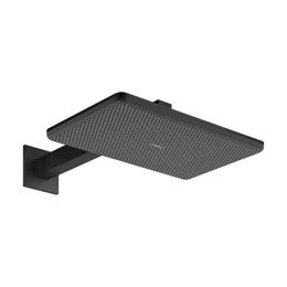 Hansgrohe Raindance Alive Q Duschkopf 24551670 2 Strahlarten wassersparend mit Brausearm, EcoSmart, schwarz matt