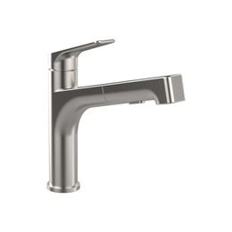 Villeroy & Boch Villeroy und Boch Sp&uuml;ltisch-Einhebelmischer 928200LC schwenkbarer Strahlregler, Edelstahl massiv