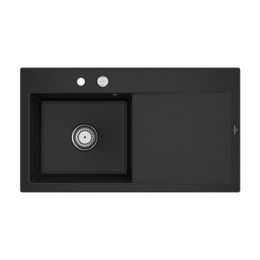 Villeroy & Boch Villeroy und Boch Subway Style 50 Einbausp&uuml;le 335202J0 links, mit Ablaufgarnitur, 900 x 510 mm, Excenterbet&auml;tigung, chromite CeramicPlus