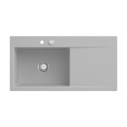 Villeroy & Boch Villeroy und Boch Subway Style 60 Einbausp&uuml;le 336202SM Becken links, Ablaufgarnitur mit Excenterbet&auml;tigung, 1000 x 510 mm, Steam