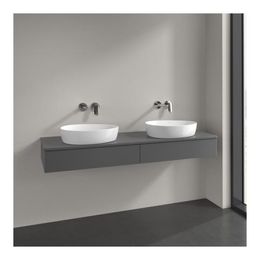 Villeroy & Boch Villeroy und Boch Antao Waschtisch-Unterschrank L17010GK 160x19x50cm, Waschbeckenplattenfarbe Lack, anthracite matt lacquer