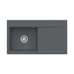 Villeroy & Boch Villeroy und Boch Subway Style 50 Sp&uuml;le 335200i4 Sp&uuml;lbecken links, 900 x 510 mm, graphit CeramicPlus