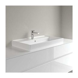 Villeroy & Boch Villeroy und Boch Collaro Schrankwaschtisch 4A3380RW 800 x 465 x 160 mm, Stone White CeramicPlus, mit &Uuml;berlauf