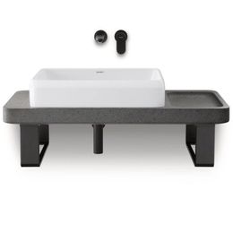 Duravit Wave Unterputz-Waschtischarmatur, Fertigmontageset WA1070004046 Ausladung 202mm, schwarz matt