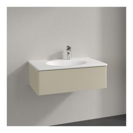 Villeroy & Boch Villeroy und Boch Antao Waschtisch-Unterschrank L01000HJ 78,8x25,6x49,6cm, ohne Frontstruktur, silk grey matt lacquer, Mit Beleuchtung