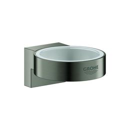 Grohe Selection Halter 41027AL0 hard graphite geb&uuml;rstet, f&uuml;r Glas und, Seifenspender