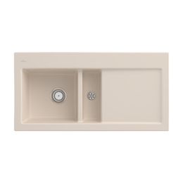 Villeroy & Boch Villeroy und Boch Subway 60 Einbausp&uuml;le 677000FU Sp&uuml;lbecken links, 1000 x 510 mm, ivory CeramicPlus