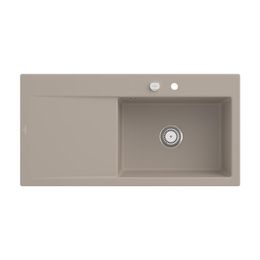 Villeroy & Boch Villeroy und Boch Subway Style 60 Sp&uuml;le 336102AM rechts, mit Ablaufgarnitur, Excenterbet&auml;tigung, 1000 x 510 mm, almond CeramicPlus