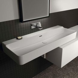 Ideal Standard Conca Waschtisch T384101 ohne Hahnloch, mit &Uuml;berlauf, geschliffen, 1200 x 450 x 165 mm, wei&szlig;
