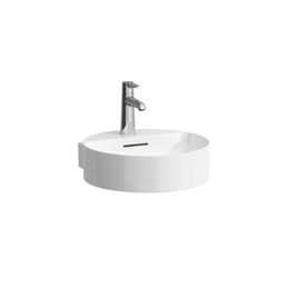 Laufen Val Aufsatz-Handwaschbecken H8132817571091 40x42,5cm, wei&szlig; matt, ohne Hahnloch, mit &Uuml;berlauf