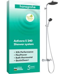 Hansgrohe Activera S Duschsystem 240 28871000 1 Strahlart wassersparend mit Wannenthermostat Ecostat Fine, mit Wannenthermostat Ecostat Fine, chrom