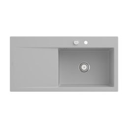 Villeroy & Boch Villeroy und Boch Subway Style 60 Sp&uuml;le 336102SM rechts, mit Ablaufgarnitur, Excenterbet&auml;tigung, 1000 x 510 mm, steam CeramicPlus