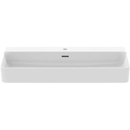 Ideal Standard Conca Waschtisch T3832V1 mit Hahnloch und &Uuml;berlauf, geschliffen, 1000 x 450 x 165 mm, seidenwei&szlig;